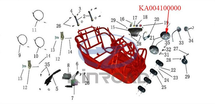 Kinroad 250 cc GK6 SAHARA Scheinwerfer